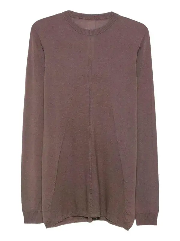 Rick Owens Fine Knit Exposed-seam Sweater - Brown