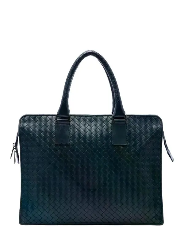 Bottega Veneta Nappa Intrecciato Business Bag - Blue
