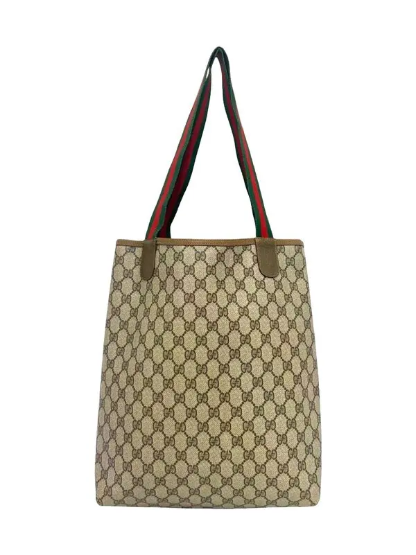 Gucci Gg Supreme Web Tote Bag - Neutrals