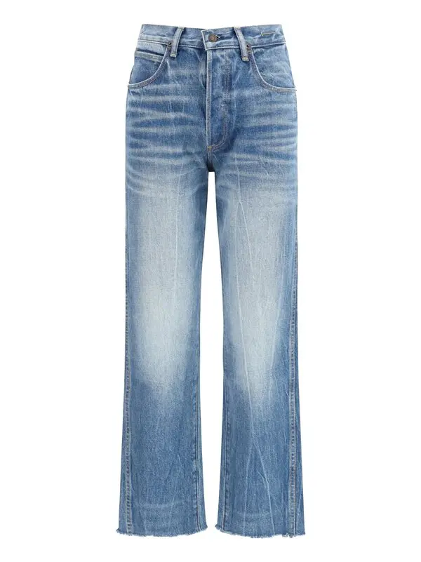 TOM FORD Washed Denim Cigarette Jeans - Blue