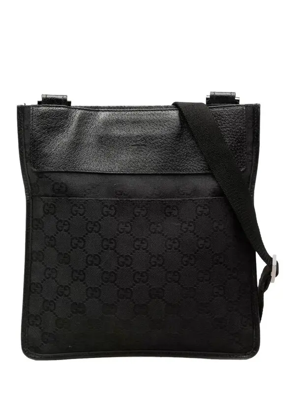 Gucci Gg Canvas Crossbody Bag - Black