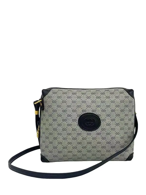 Gucci Micro Gg Supreme Monogram Crossbody Bag - Grey