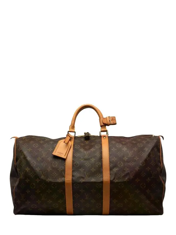 LOUIS VUITTON Keepall 55 Monogram Travel Bag - Brown