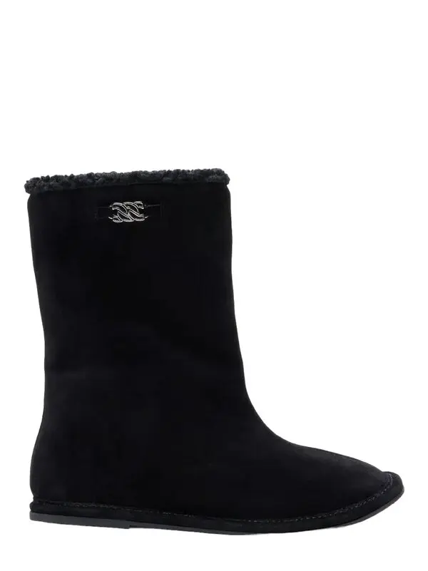 Casadei Suede Ankle Boots - Black