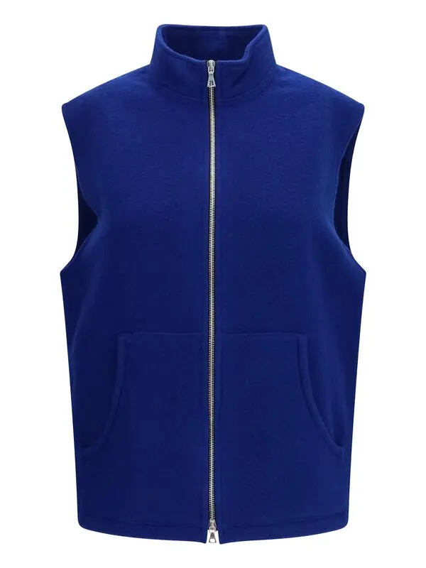 RIER Virgin Wool Vest - Blue