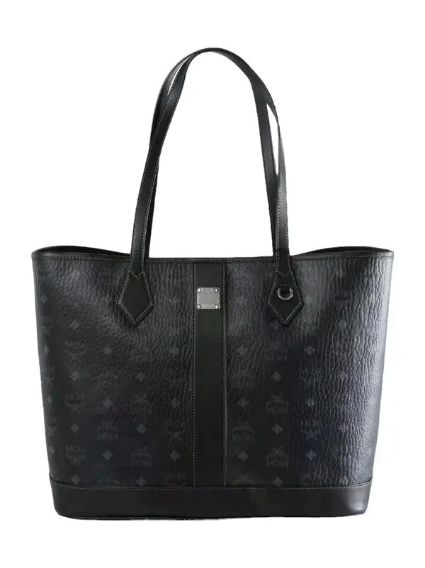 Mcm Medium Liz Visetos-print Tote Bag - Black