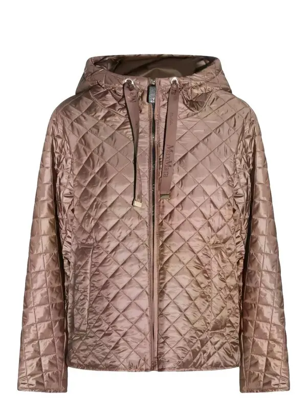 Max Mara Quilted Hooded Jacket - Brown