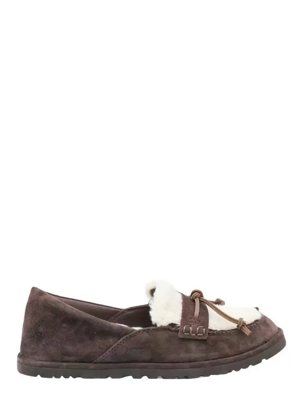 UGG Zora Shearling-trim Loafers - Brown