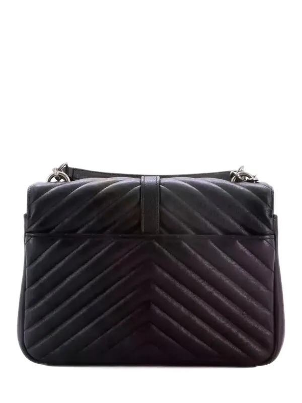 Saint Laurent Matelasse Chevron Crossbody Bag - Black