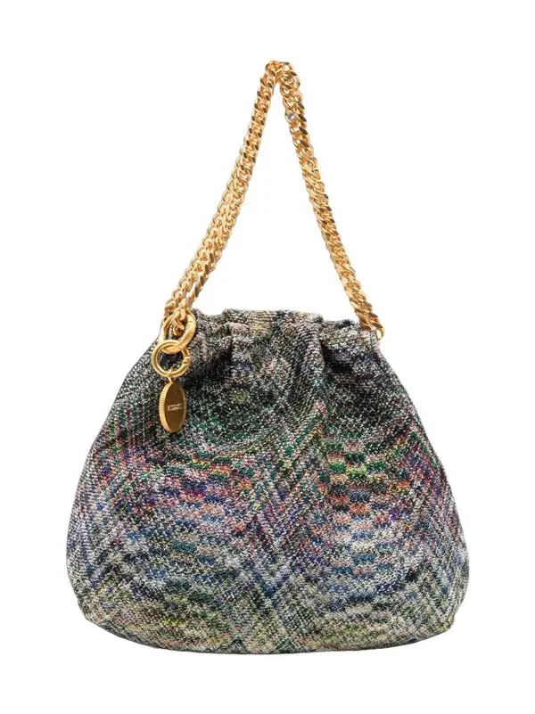 Missoni Stereo Flame Pattern Drawstring Tote Bag - Grey