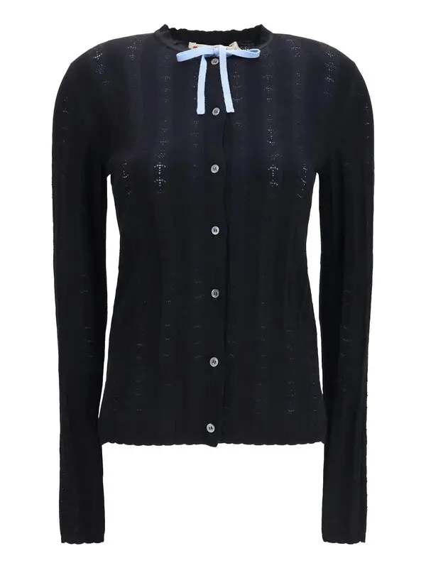 Marni Wool And Silk Cardigan - Black
