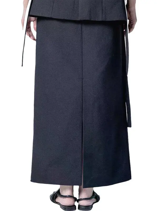 MULLER OF YOSHIOKUBO High-waisted Maxi Skirt - Black