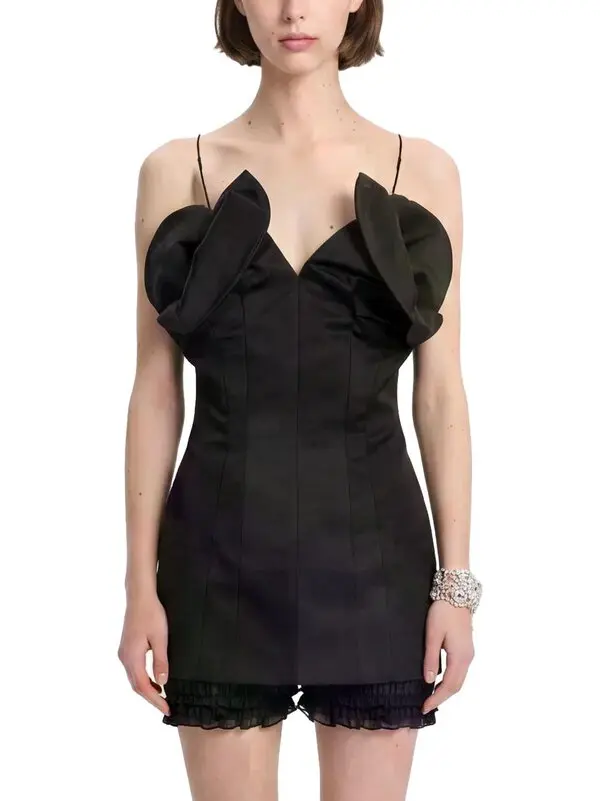 Magda Butrym Ruffled Spaghetti-strap Top - Black