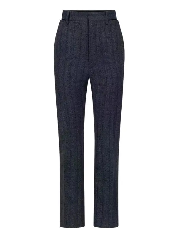 Victoria Beckham Tailored Pinstripe Trousers - Blue