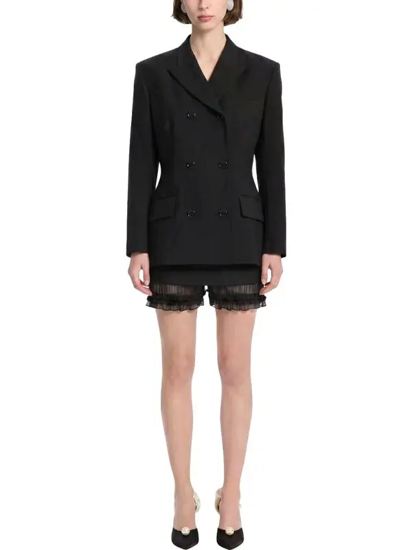 Magda Butrym Double-breasted Wool Blazer - Black