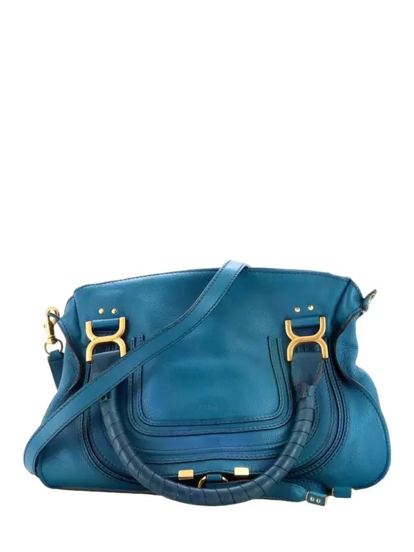 Chloé Marcie Leather Medium Satchel - Blue