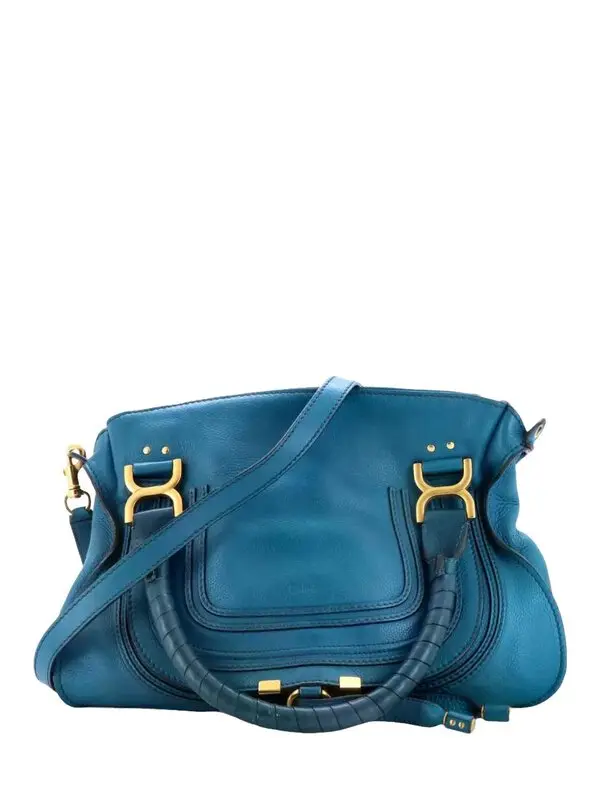 Chloé Marcie Leather Medium Satchel - Blue