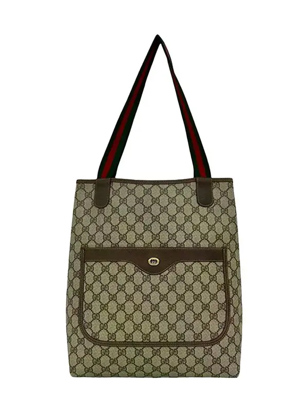 Gucci Gg Supreme Web Tote Bag - Neutrals