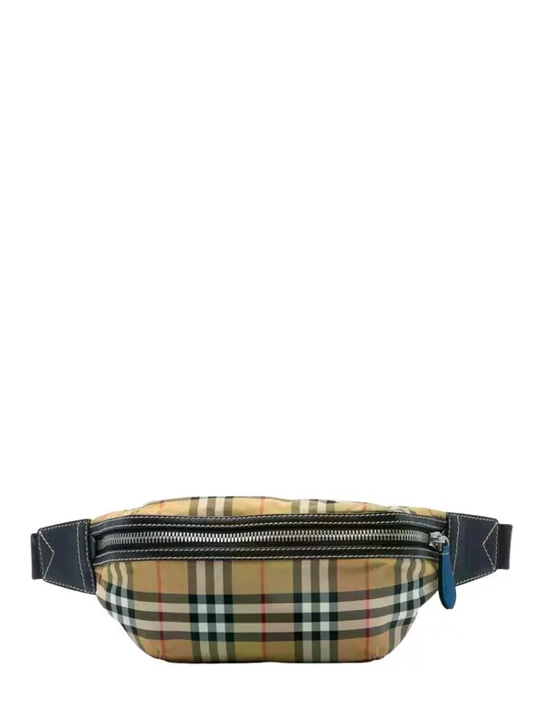 Burberry Medium House Check Nylon Sonny Belt Bag - Neutrals