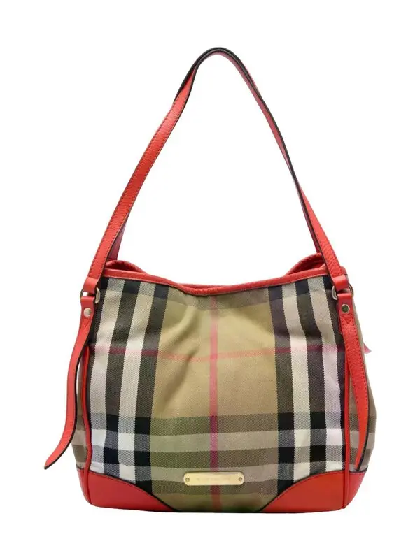 Burberry House Check Canvas Bridle Canterbury Tote Bag - Brown