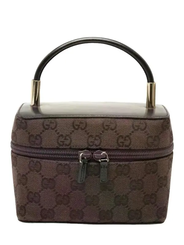 Gucci Mini Gg Canvas Vanity Bag - Brown