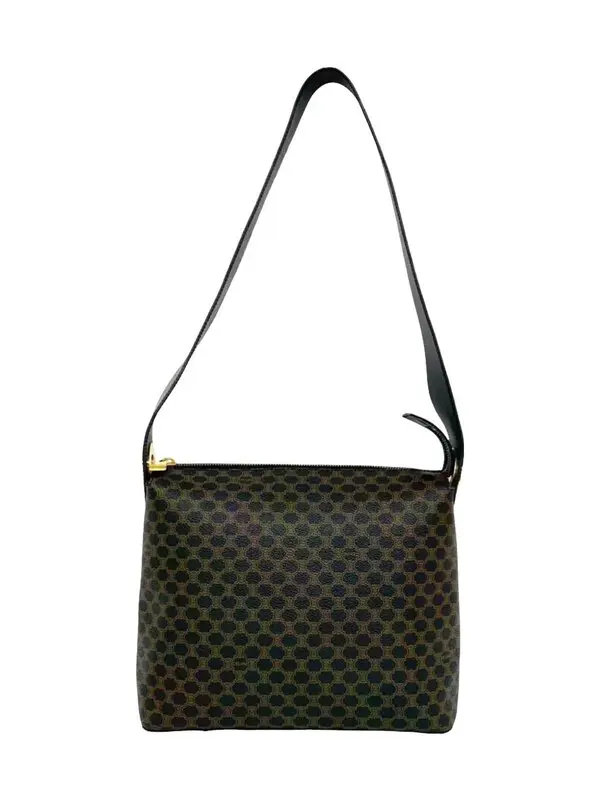Celine Macadam Coated Canvas Crossbody Bag - Brown