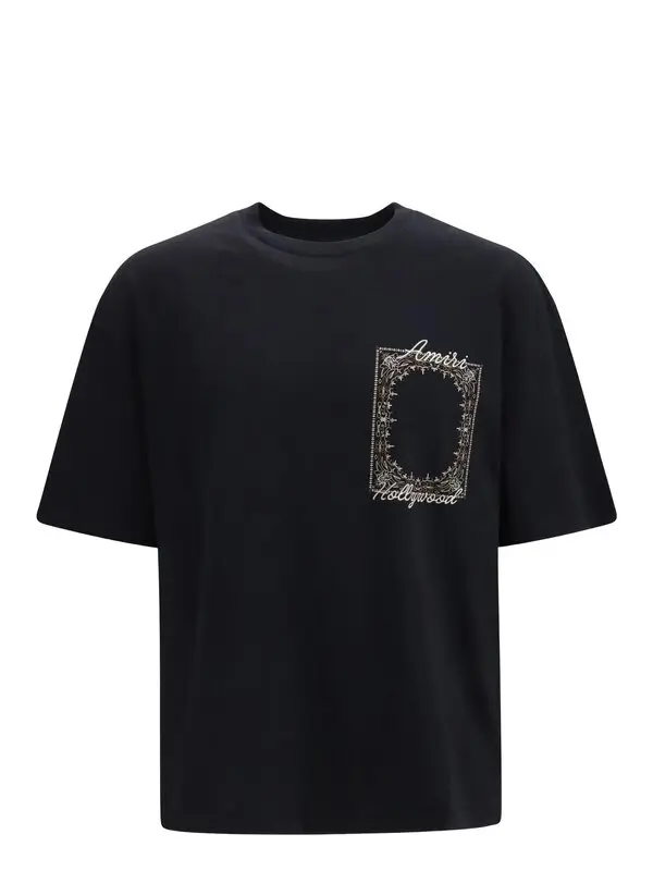 Amiri Ma Quad Bandana Os T-shirt - Black