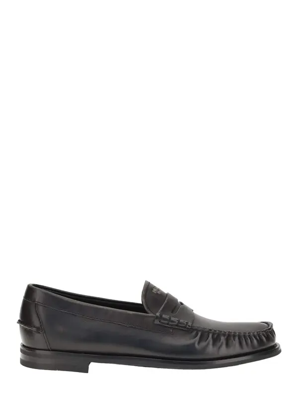 Prada Vintage Leather Loafers - Black