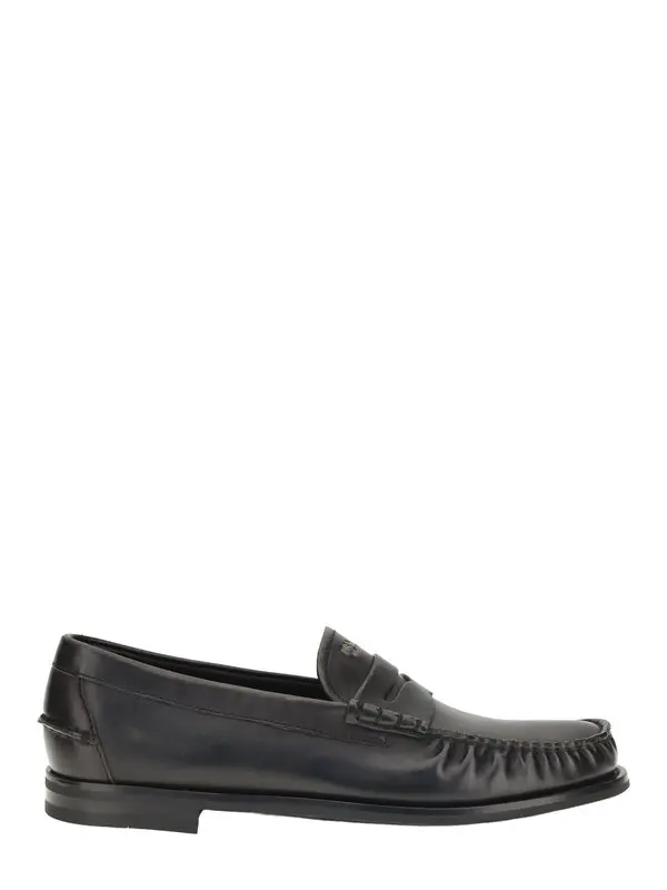 Prada Leather Loafers - Black