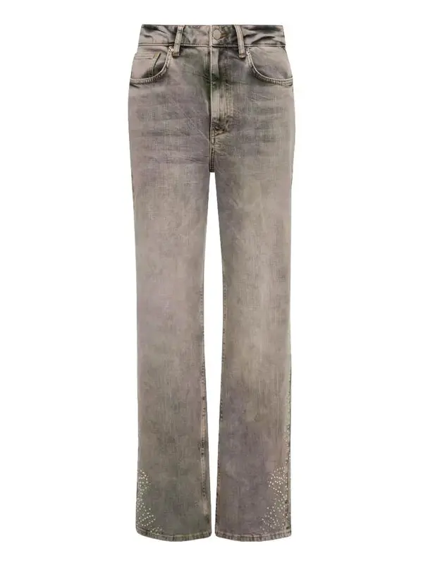 FRACOMINA Embellished Straight-leg Jeans - Grey