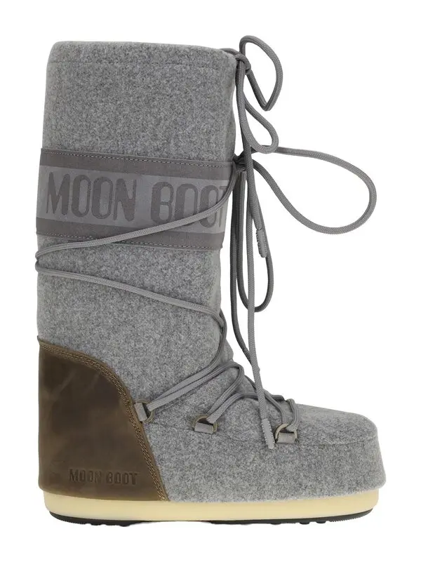 Moon Boot Mb Icon Nubuck Felt Snow Boots - Gray