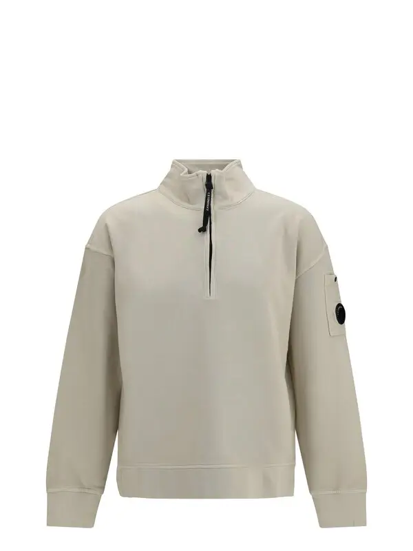 C.P. COMPANY Brushed Diagonal-weave Cotton Fleece Sweatshirt - Multicolor