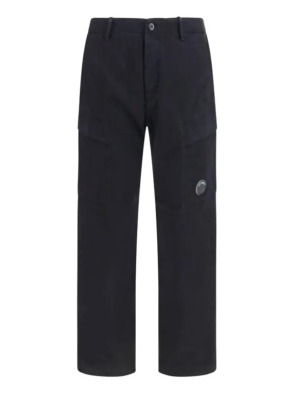 C.P. COMPANY Stretch Cotton Satin Cargo Pants - Black