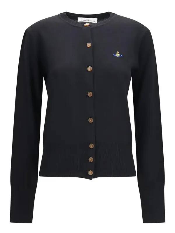 VIVIENNE WESTWOOD Bea Wool Cardigan - Black