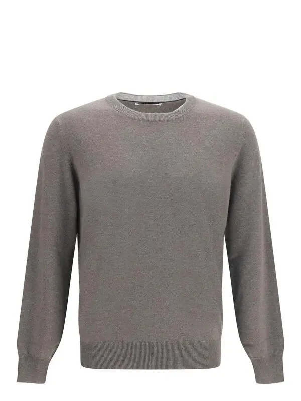 Brunello Cucinelli Cashmere Crew Neck Sweater - Gray