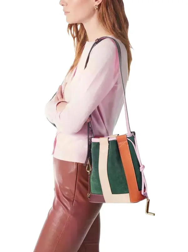 LANCEL Elles Leather Bucket Bag - Green