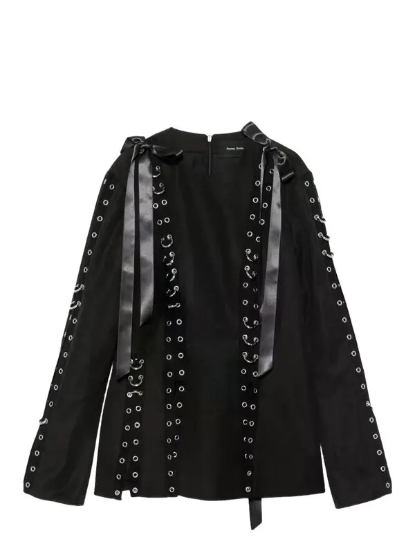 Simone Rocha Grommet Embellished Top - Black