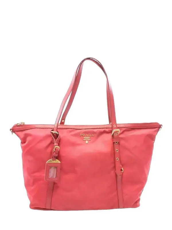 Prada 2000s Buckled Tote Bag - Red