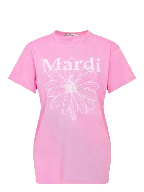 Mardi Mercredi Floral Print T-shirt - Pink