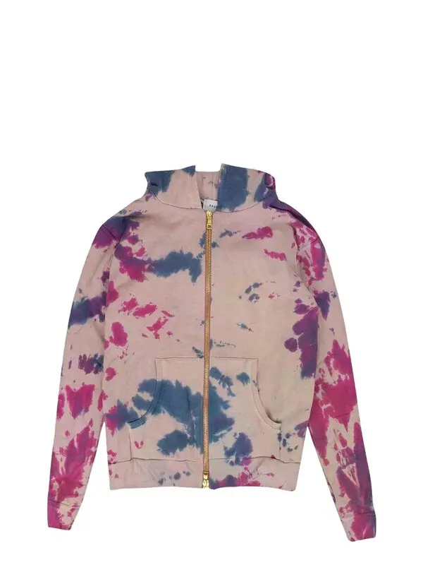 Rhude Tie-dye Zip-up Hoodie - Pink