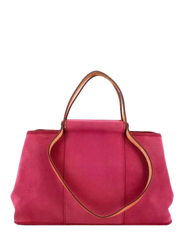 Hermès Cabag Elan Toile And Leather Tote Bag - Pink