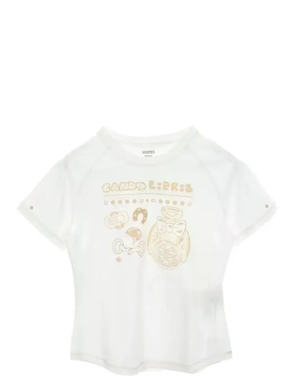 Hermès Candy Libris Raglan Sleeve T-shirt - White