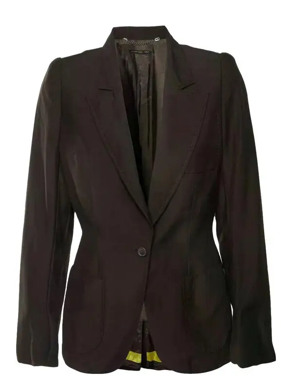 Alexander McQueen Wool Single-breasted Blazer - Brown