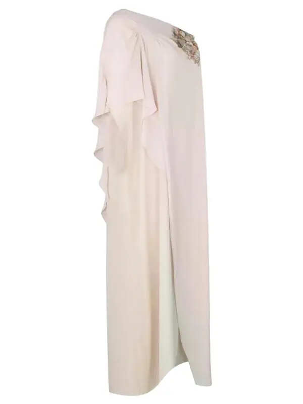 LOODYANA Layered Maxi Dress With Bead Embellishment - Pink