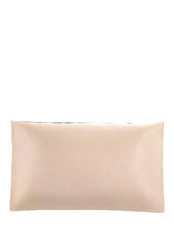 Saint Laurent Uptown Pouch Leather Clutch Bag - Neutrals