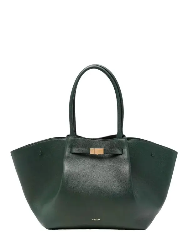 DEMELLIER Grained Leather Tote Bag - Green