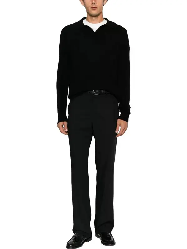 EMERSON RENALDI Spread Collar Sweater - Black
