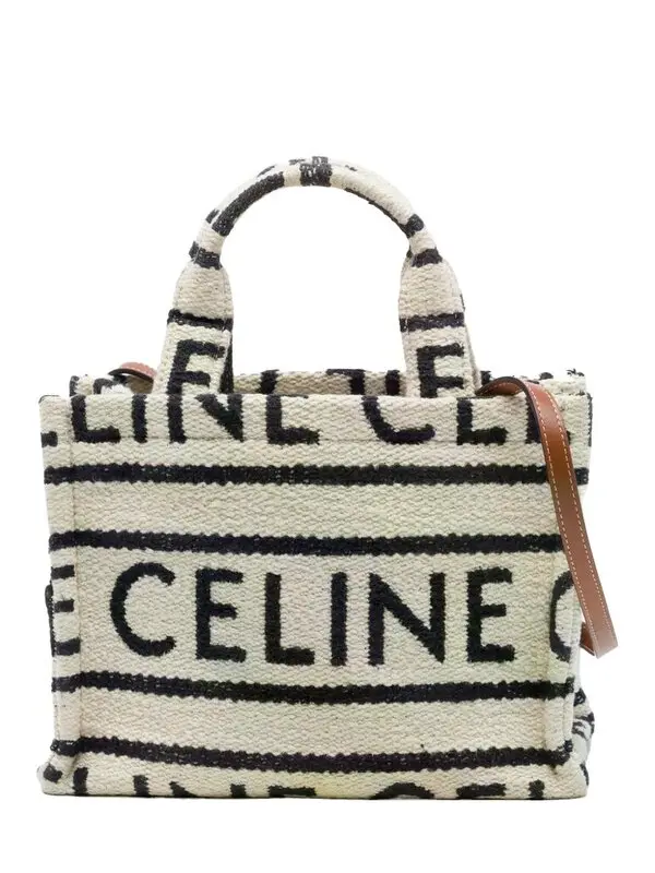 Celine Canvas Cabas Thais Satchel - Neutrals