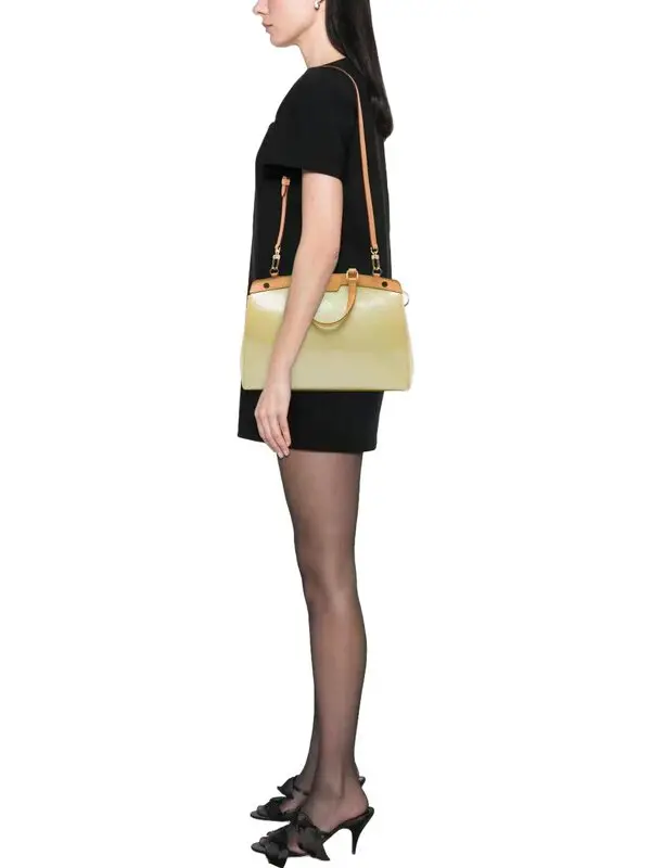 LOUIS VUITTON Monogram Vernis Brea Mm Satchel - White