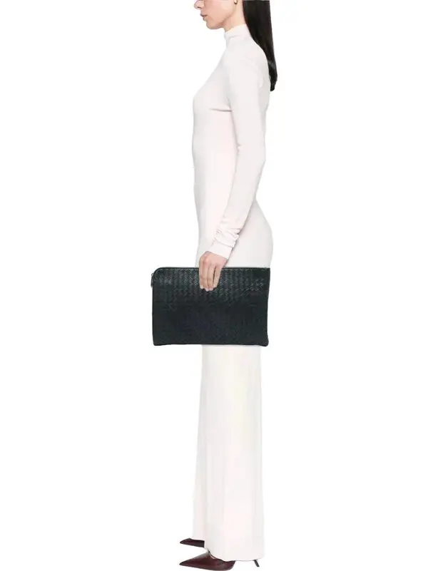Bottega Veneta Nappa Intrecciato Clutch Bag - Grey